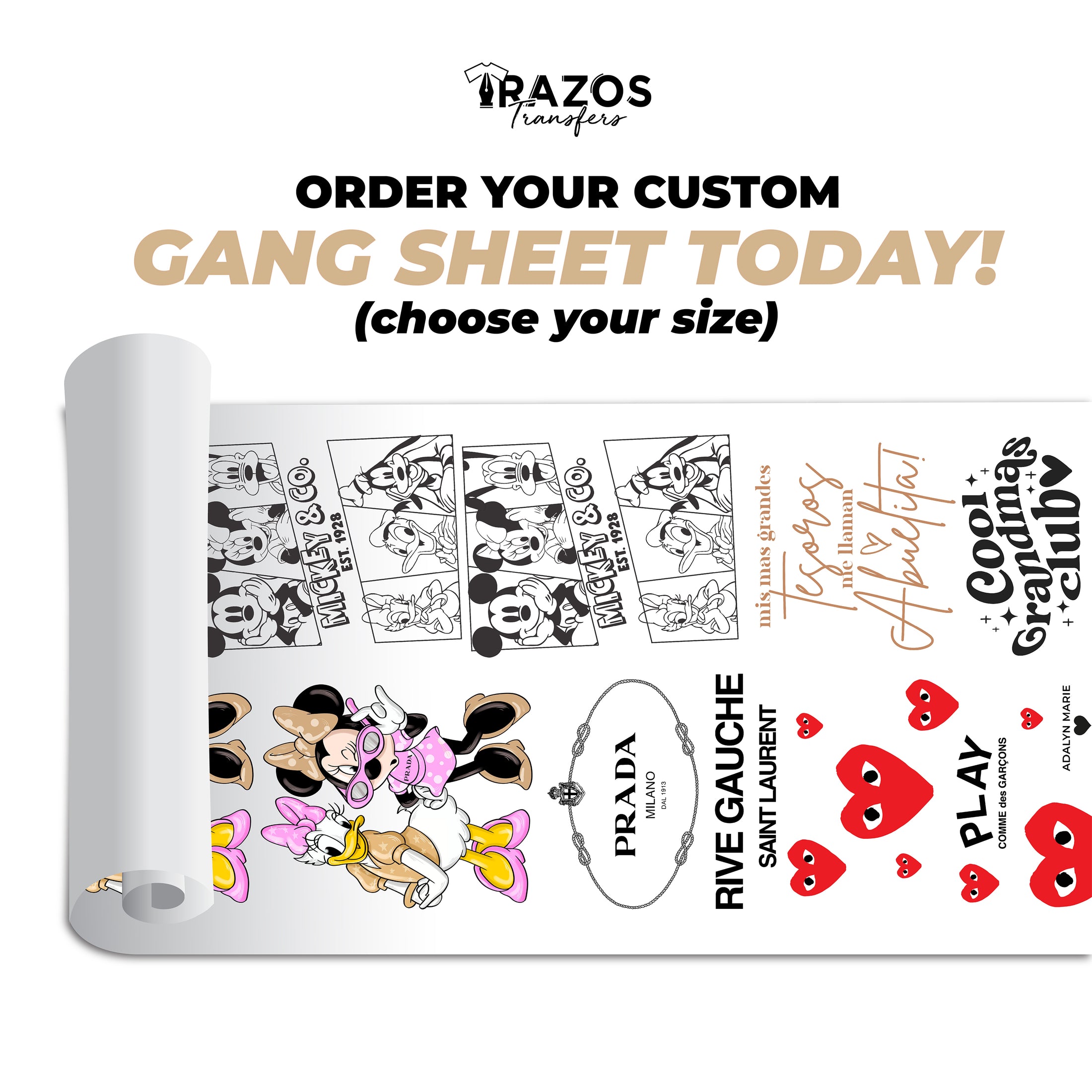 Custom Trazos DTF Gang Sheet Builder – Trazos Transfers